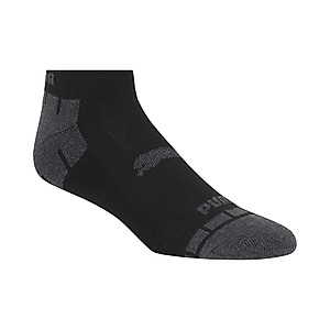 PUMA mens 8 Pack Low Cut Running Socks, Black, 10 13 US