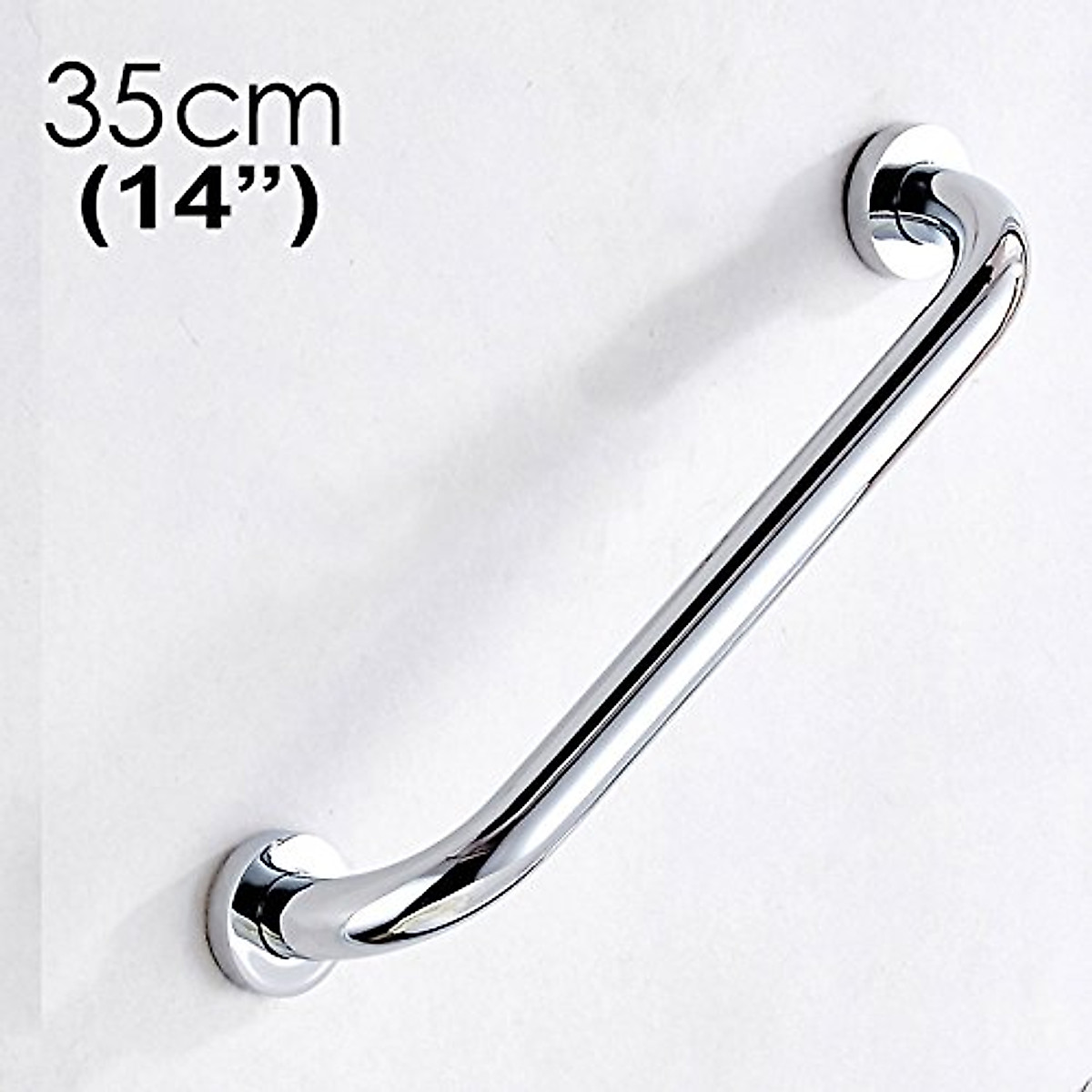 700Brass 14-Inch Grab Bar for Hotel/Motel/Home Shower Safety, Solid Brass, Polished Chrome, Heavy-Duty Construction Armrest, Bathroom Bathtub Handrail