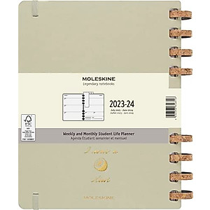 Moleskine 2024 Spiral Academic Planner, 12M, Extra Large, Crush Kiwi, Hard Cover (7.5 x 10)