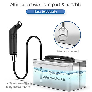 COSWE Portable Travel Bidet Electric Rechargeable Handheld Personal Bidet Sprayer for Hygiene Cleaning for Toilet with 2.3 liters Water container (Black), LIUW_JP2201