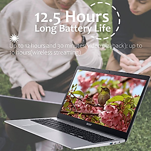 acer 15.6-inch Chromebook Laptop for Student and Business - HD Display, Intel Celeron N4020 Dual-Core Processor (up to 2.8GHz), 4GB DDR4 RAM, 64GB eMMC, Webcam, WiFi, 12 Hrs Battery Life, Chrome OS