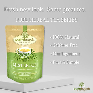 Mistletoe Tea - Pure Herbal Tea Series by Palm Beach Herbals (30ct) [Packaging May Vary]