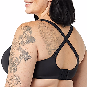 Amazon Essentials Women's Full Coverage Bra, Pack of 2, Black/Soft Petal, 40A