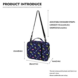 DMOYALA Dinosaur Bible Case for Women Cute Bible Bags with Zipper Bible Journaling Supplies Bible Accessories Makeup Bag Womens Purses and Handbags Bible Case Wrist Key Chain 2 Pcs Set