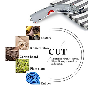 MXBAOHENG Wbt-1 Electric Fabric Scissors Cordless Fabric Shears Rechargeable Cloth Cutter for Carpet/Leather/Rubber/Paperboard (1 Battery & AB Blade)