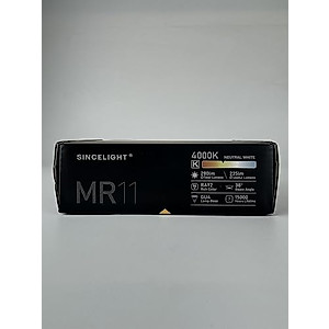 SINCELIGHT 12V MR11 GU4 LED Small Reflector Ø35mm Spot Light Bulb with GU4 Base, 3W, 280 Lumens, 25W Halogen Equivalent, 4000K (Neutral White) High Color Rending RA≈92, 35°Beam Angle, Pack of 6