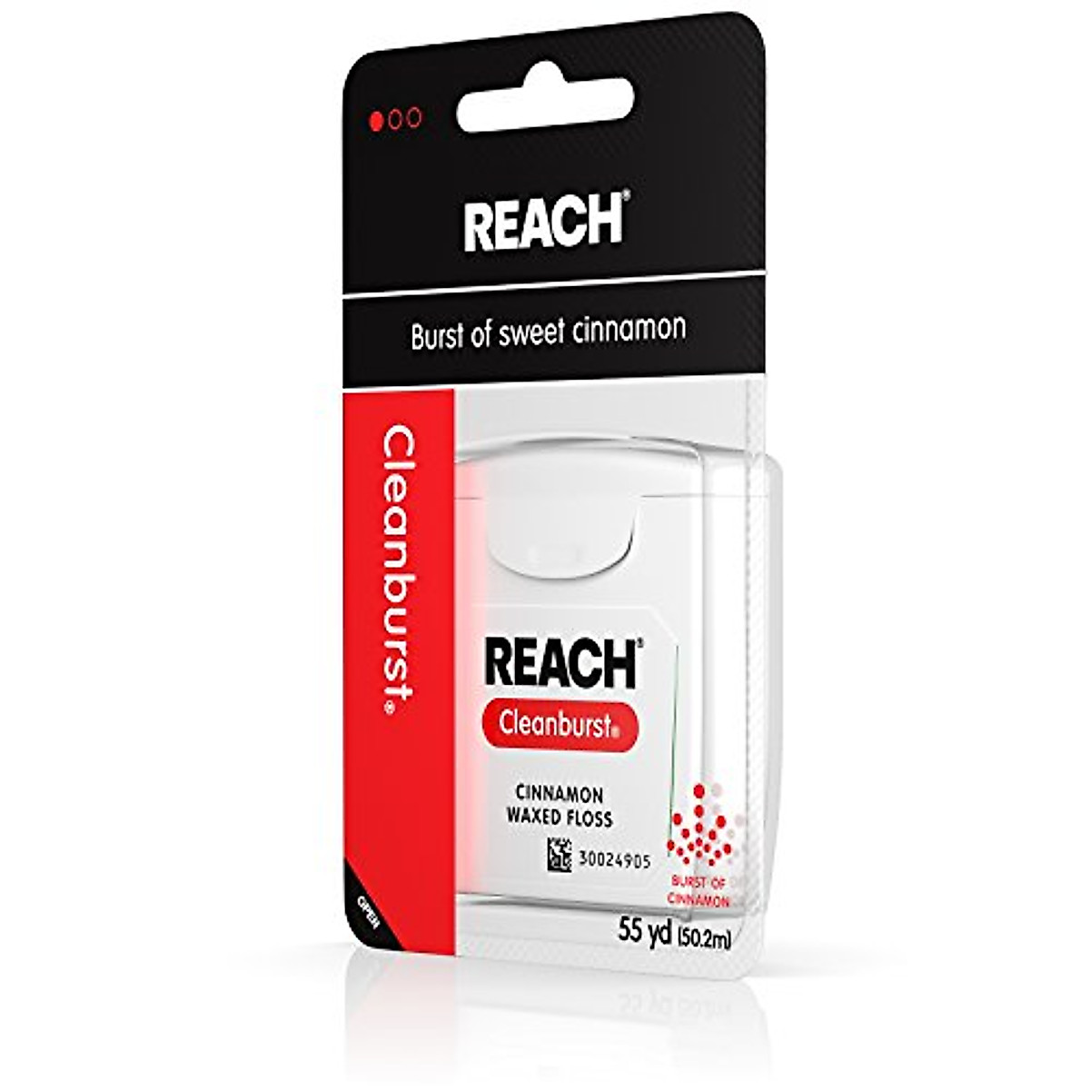 Reach Waxed Dental Floss Bundle | Effective Plaque Removal, Extra Wide Cleaning Surface | Shred Resistance & Tension, Slides Smoothly & Easily , PFAS FREE | Cinnamon Flavored, 55 Yard (Pack of 6)