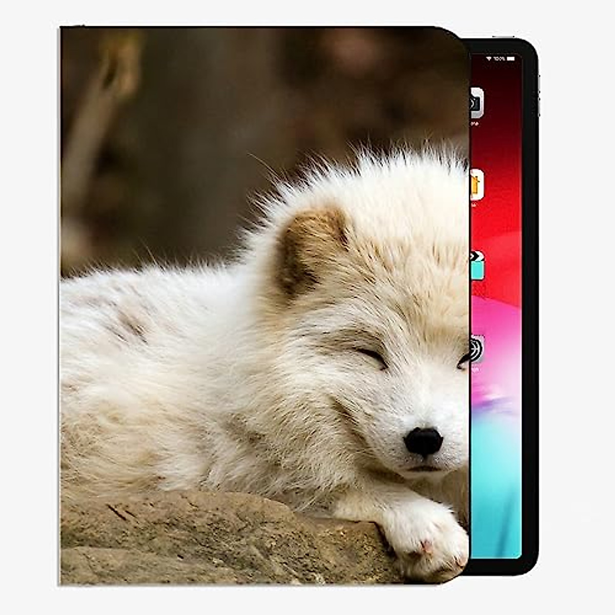 YENDOSTEEN iPad Pro 12.9 Case 2022/2021 / 2020/2018,Nature Animals Baby Animals Cover for iPad Pro 12.9 Inch 6th/5th Generation- Pencil Holder