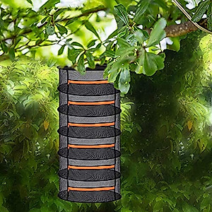 Lalifebuss Herb Drying Rack Hanging, Collapsible Mesh Dry Rack Net Dryer with S Hook, Garden Gloves