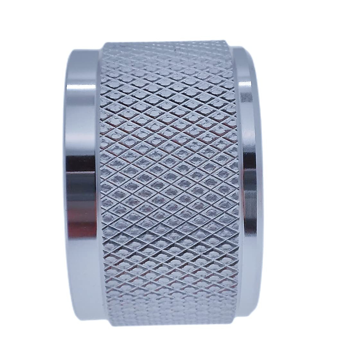 Szliyands 2 Pack Aluminum Rotary Electronic Control Potentiometer Knob,for 0.23'' Diameter Shaft, 0.98'' Dia, 0.61'' H, Guitar Knob, Audio knob, Volume Control Knob(Silver)