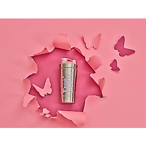 Steel Protein Shaker Bottle 24-Ounce | 700ml Stainless Steel Metal BPA Free | No Plastic Smell | Leak Proof | in-Built Grill for Lump-Free Mixing | Wash by Hand | Free Soul