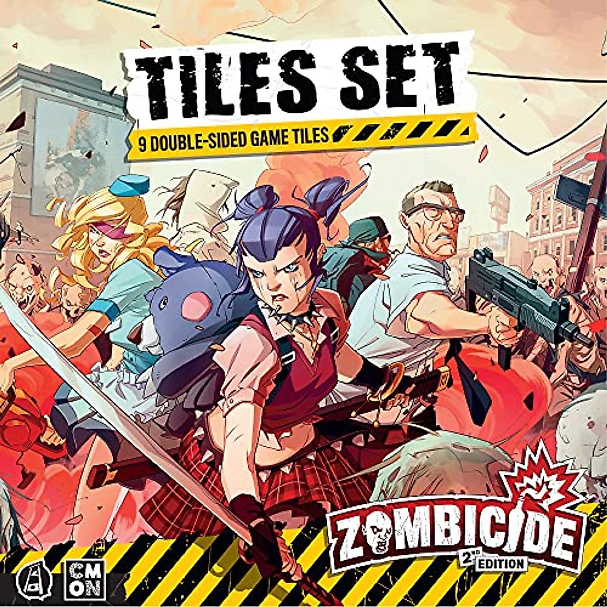 CMON Zombicide 2nd Edition Tiles Set - Enhance Your Board Game Experience! Cooperative Strategy Game with Tabletop Miniatures, Ages 14+, 1-6 Players, 1 Hour Playtime, Made by CMON