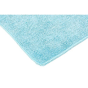The Rag Company - Premium All-Purpose Microfiber Terry Cleaning Towels - Commercial Grade, Highly Absorbent, Lint-Free, Streak-Free, Kitchens, Bathrooms, 365gsm, 12in x 12in, Light Blue (12-Pack)