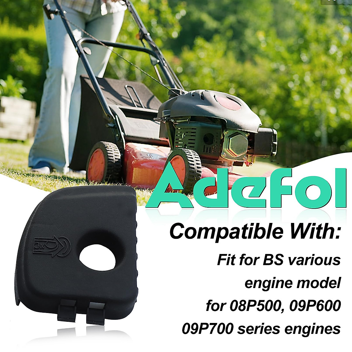 595660 Air Cleaner Cover + 799579 Air Cleaner Foam Filter + 594281 Primer Bulb for 550E-550Ex Series 594281 590581 08P502 08P602 09P602 09P702 (1 Pack)