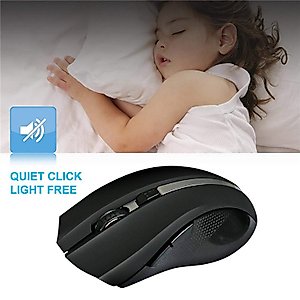 XBOSS L7 Bluetooth Wireless Optical Gaming 6 Button Mouse for Computer PC Mice with USB Adapter Mause for OS Windows Mac Linux Ps2 Ps3 pS4 Game Mouse Wireless(Black)