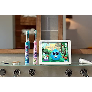 Philips Sonicare for Kids 3+ Bluetooth Connected Rechargeable Electric Power Toothbrush, Interactive for Better Brushing, Pink, HX6351/41
