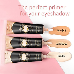 Eyeshadow Primer,Eye Primer,Makeup Primer Long Lasting Cream Eyeshadow Base,Primer Face Makeup,Full Coverage Waterproof Concealer 1 Pens-0.40 fl oz (02_MEDIUM)