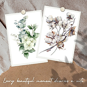 PYRAWS 40 Note Cards with Envelopes Blank Inside & Stickers | Single-Sided Design | Experience the Beauty of Watercolor Florals Inside Every 4x6 Greeting Card and Envelope Set | All Occasion