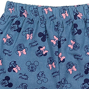 Disney Minnie Mouse Toddler Girls Graphic T-Shirt & Shorts Light Pink/Light Blue 5T
