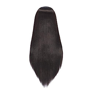 HEADFIX 26"-28" Long Hair Mannequin Head Stnthetic Fiber Hair Hairdresser Practice Styling Training Head Cosmetology Manikin Doll Head With Clamp Stand (6F1919LB0220)