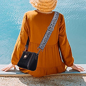 TRAIPAINK Crossbody Purse Strap, 2" Wide Shoulder Strap Adjustable Replacement Bag Strap, Retro Jacquard Embroidery Multi-pattern Crossbody Bag Straps for Handbag, Crossbody Bags, Shoulder Bags