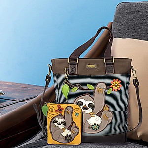 CHALA Work Tote with Zip Around Wallet - Sloth