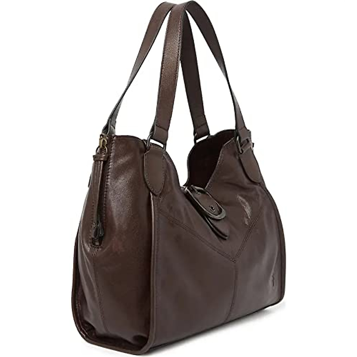 FRYE Gina Leather Tote Bag (Brown)