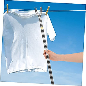 DOITOOL Outdoor for Reach Ceiling Stick Retractable Rod Telescoping Indoor Extending Inch Reaching Wardrobe Hook Long Clothing with Pole Shelf Clothes Adjustable Clothesline Bar