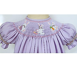 Carouselwear Smocked Easter Dresses for Baby Toddler Girls 9m Months Lavender