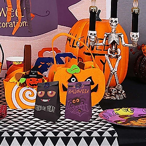 Hommay Halloween Treat Bags, 40 Pcs Paper Halloween Bags Trick or Treat Gift Bags Bulk, Small Halloween Treat Candy Goodies Bags for Kids