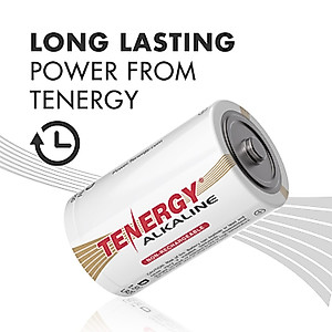 Tenergy 1.5V D Alkaline LR20 Battery, High Performance D Non-Rechargeable Batteries for Clocks, Remotes, Toys & Electronic Devices, Replacement D Cell Batteries, 24-Pack