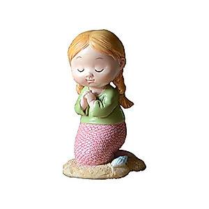 Gemmia Fairy Garden Mermaid Figurine- Praying Mermaid