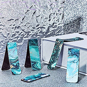 Magnetic Bookmarks Magnet Page Markers Assorted Book Markers Durable Magnetic Page Clip for Students Teachers Reading, Multi Ocean Patterns (30 Pieces)