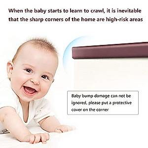Rabofly Baby Proofing Edge & Corner Guards, 17.6ft-(16.40ft Edge + 4 Corners) Furniture Bumper Cushion Table Edge Corner Protector Non Toxic and Safe for Fireplace, Stair, Cabinet, Countertop, Coffee