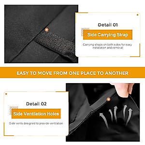 skyfiree Outdoor Patio Swing Cover 420D Waterproof A Frame Porch Swing Cover UV Resistant Weather Protector for Outdoor Courtyard Patio Swing Furniture 71.6x54.7x66.9 Inch (Black)