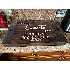 Custom Farmhouse Noodle Board Stove Cover for Gas or Electric Range