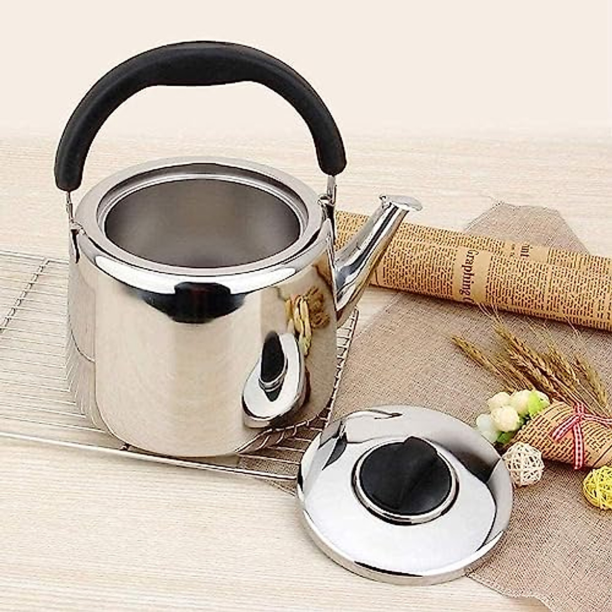 Tea Kettle Stovetop Whistling Tea Kettle Stainless Steel Whistling Tea Kettle Stove Top Kettle Teapot With Ergonomic Handle For Home Stove Top Kettle Tea Kettle for Stove Top