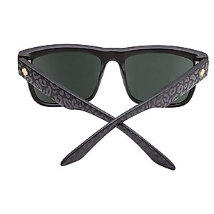 Spy Optic Discord Sunglasses Matte Black Leopard w/Happy Grey Green Silver Flash Lens + Sticker
