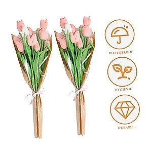 EXCEART 150 Pcs Packing Bag Single Flower Wrapping Bags Florist Wrapping Bag Bouquets Wrap Bags Floral Bouquet Gift Packaging Flower Arrangement Bag Wedding Vintage Paper Birthday Present