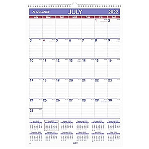 AT-A-GLANCE 2022-2023 Wall Calendar, Monthly Academic, 15-1/2" x 22-3/4", Large, Student (AY328) - July 2022-June 2023