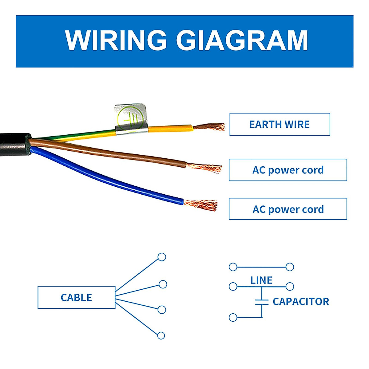XINJIAHONG Concrete Vibrator 30W Vibration Motor Single Phase AC 110V 3600rpm Vibrating Tool For Silo Hopper Shaking Table