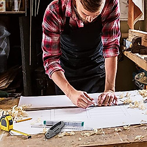 Folding Utility Knife, Heavy Duty Box Cutter Retractable, Ergonomic Aluminum Body with Belt Clip, Safety Lock Design, Perfect for Office, Arts Crafts and Home use (Screw Bits Inside)