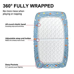 MOEMOE BABY Bassinet sheet, 100% Cotton Bassinet Mattress Cover, Adapt to Rectangle, Oval, or Hourglass Bassinet Pad/Mattress sheet, 3 Pack Bassinet Sheet Set for Baby Boys and Girls