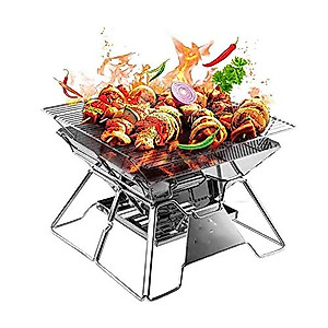 n/a Mini Portable Folding Carbon Grill Outdoor Charcoal Household Grill Stainless Steel Small Grill
