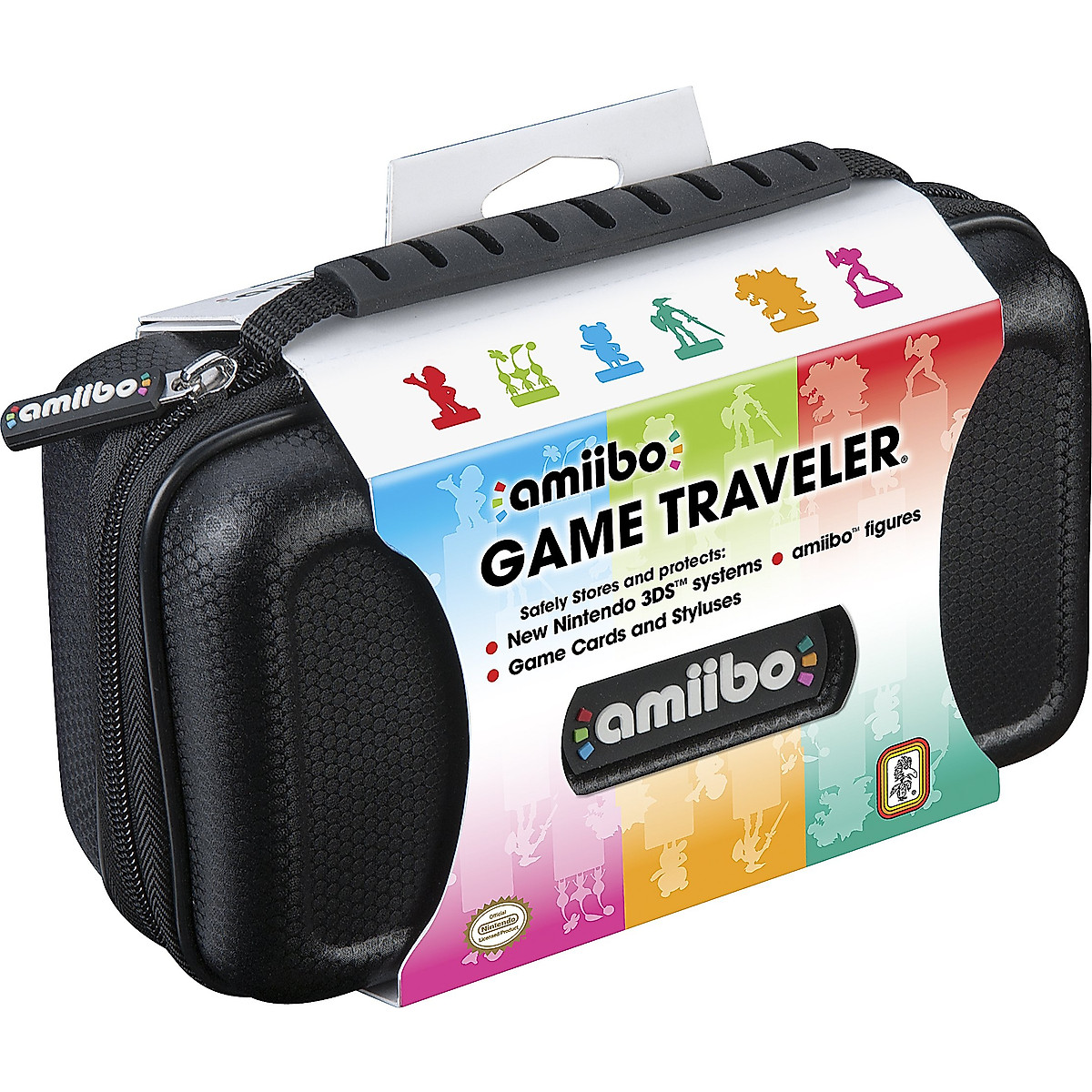 Officially Licensed Nintendo 3DS Amiibo Case – Protective Deluxe Traveler for Storage, Display or Carrying Case/Box – Black