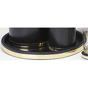 Kraftware Black with Polished Brass, 14"