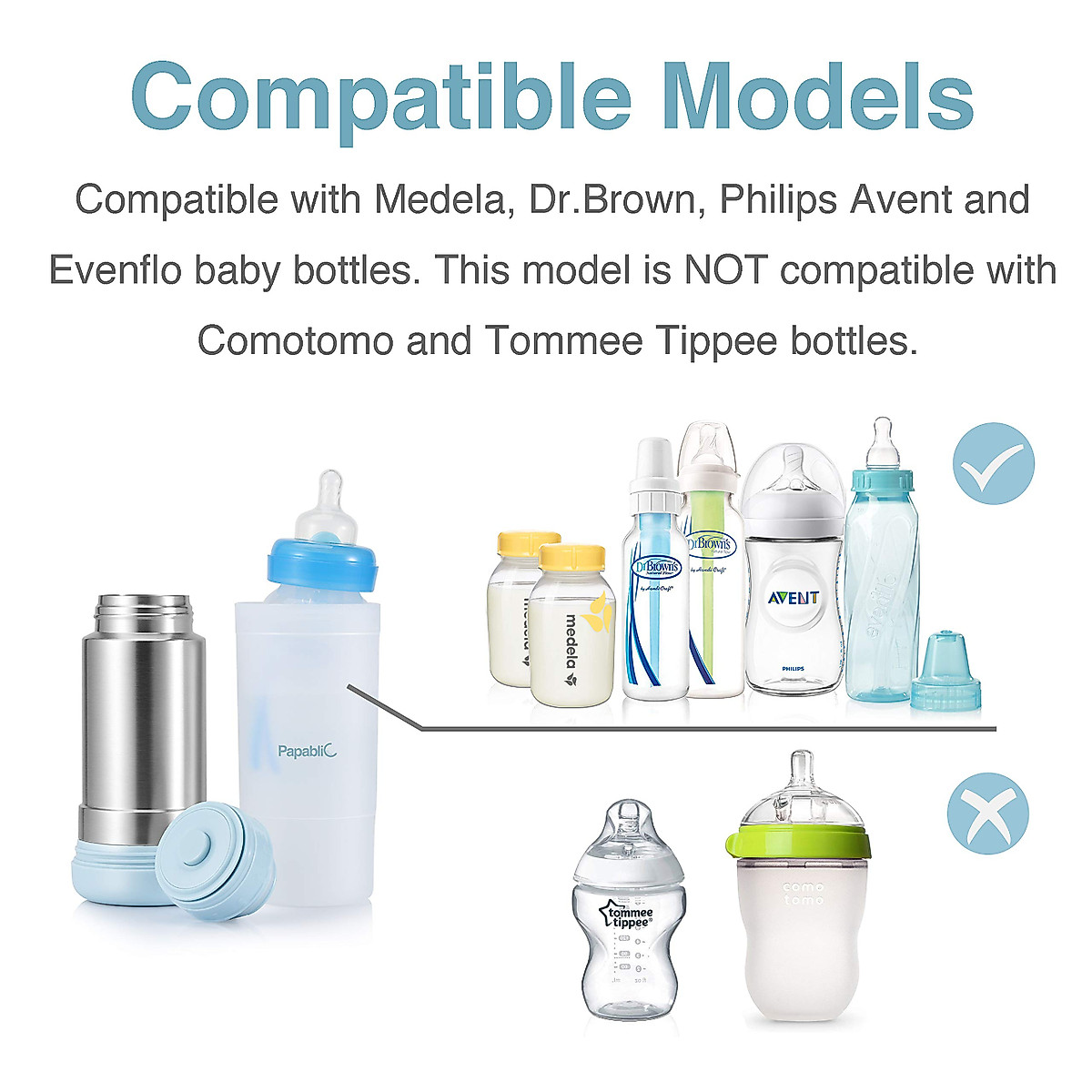 Portable Travel Baby Bottle Warmer Bundle with Baby Bottle Warmer Pro