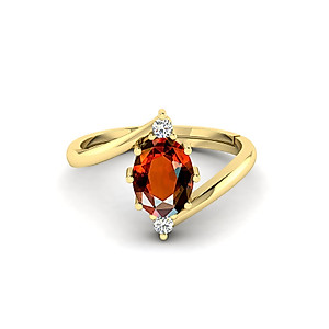 SirDaksh 6.50 Carat Natural Gomed Looes Gemstone Gold Plated Ring For Women's