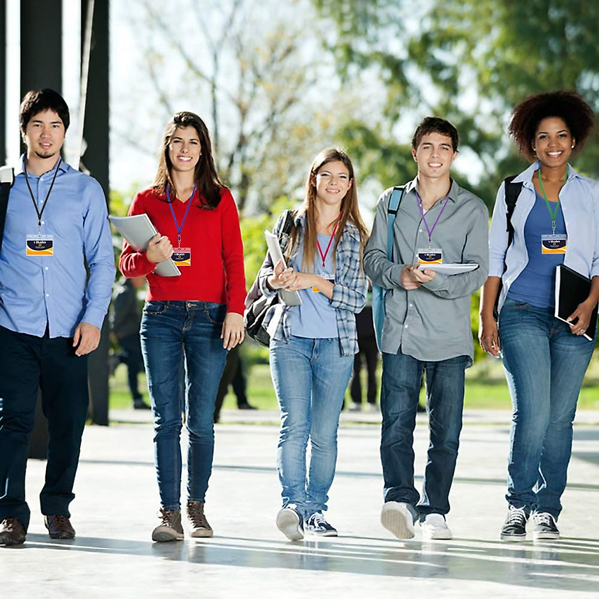 Safety Breakaway Lanyard with J-Hook Flat Lanyards for ID Badges Cruise Lanyard Bulk Preimum Lanyards for Women/Men Business Card NameTag Holder Lanyards Employee Students (Green, Breakaway 100 Pack)