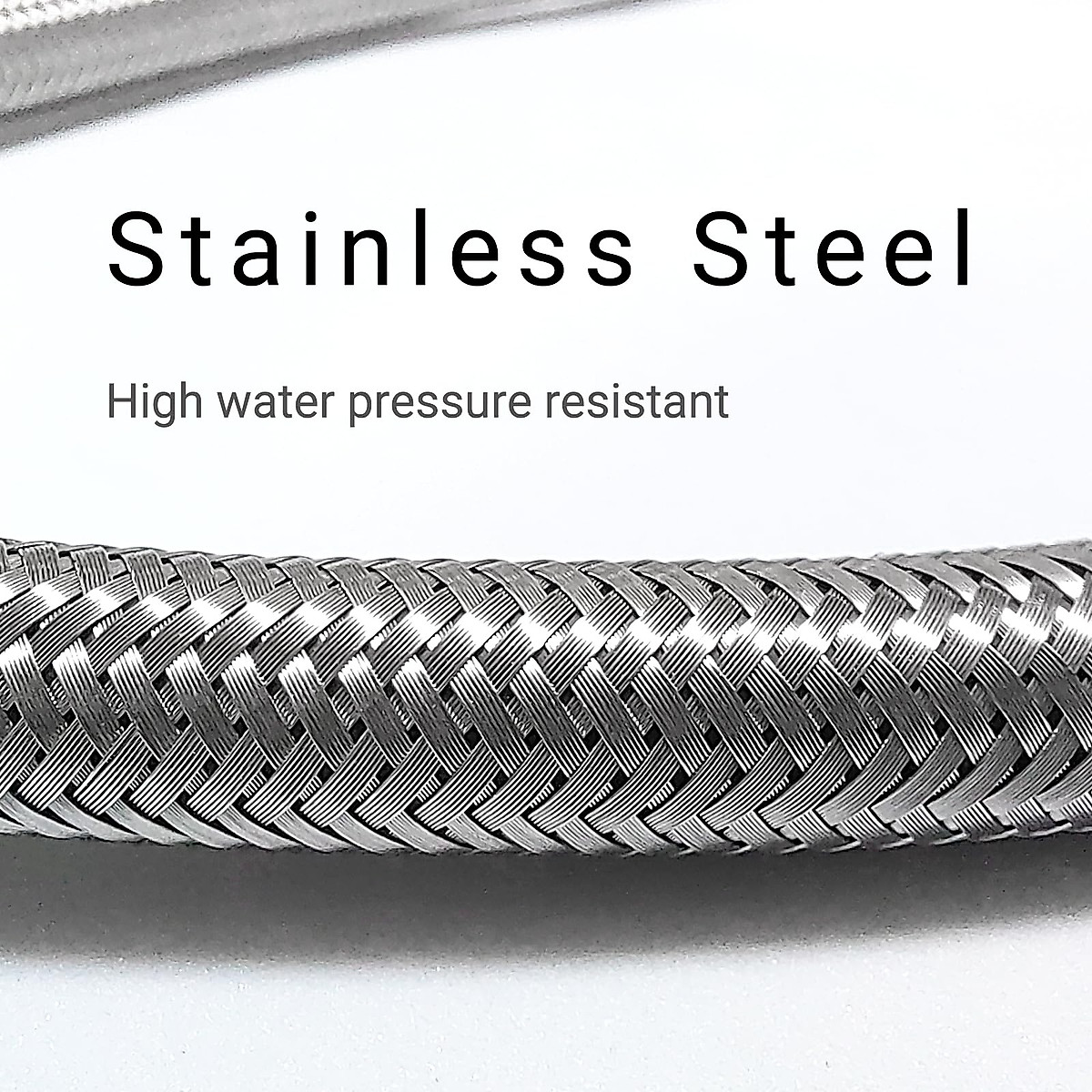 HOMYEP Quick Connect Faucet Water Supply Lines, 12 Inch, Widespread Bathroom Sink Faucets Replacement Fast Lock Pipe Hose, V-Shape